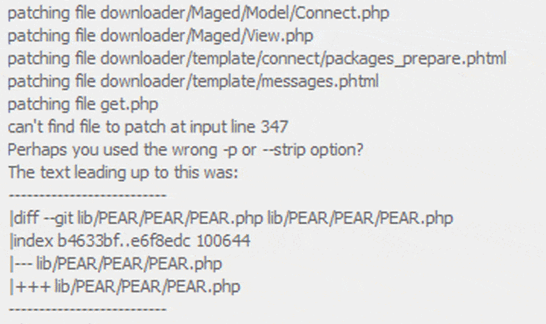 Magento Supee 5994 Cant Find File To Patch At Input Line 347 Measured Designs