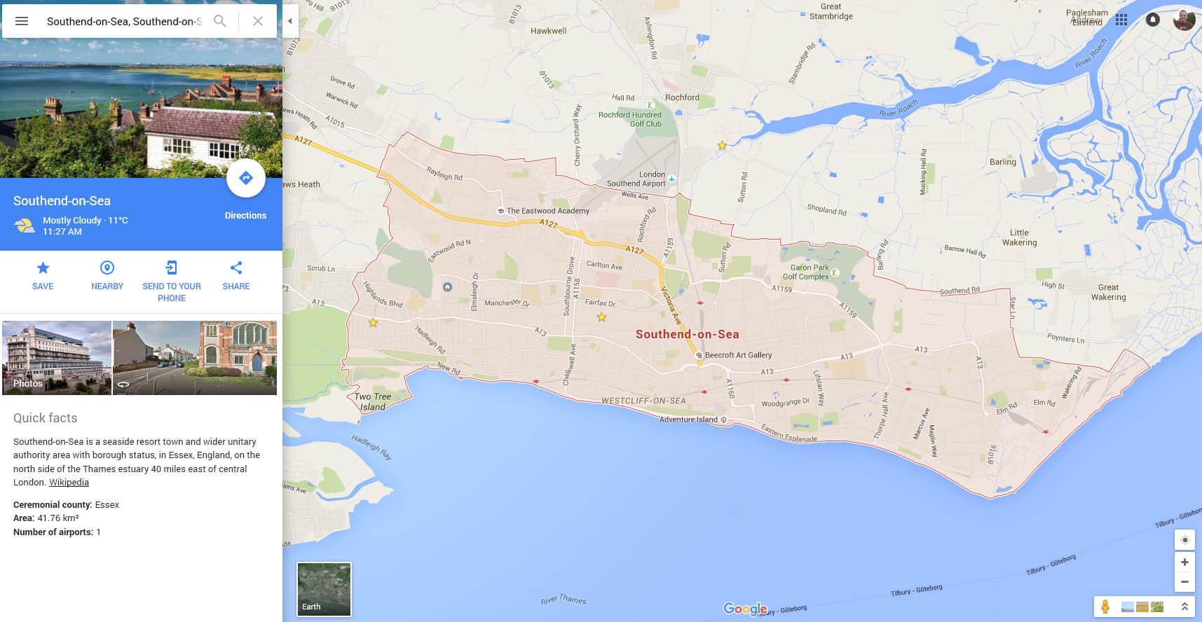 Google Maps get Leigh-on-Sea border wrong - Measured Designs